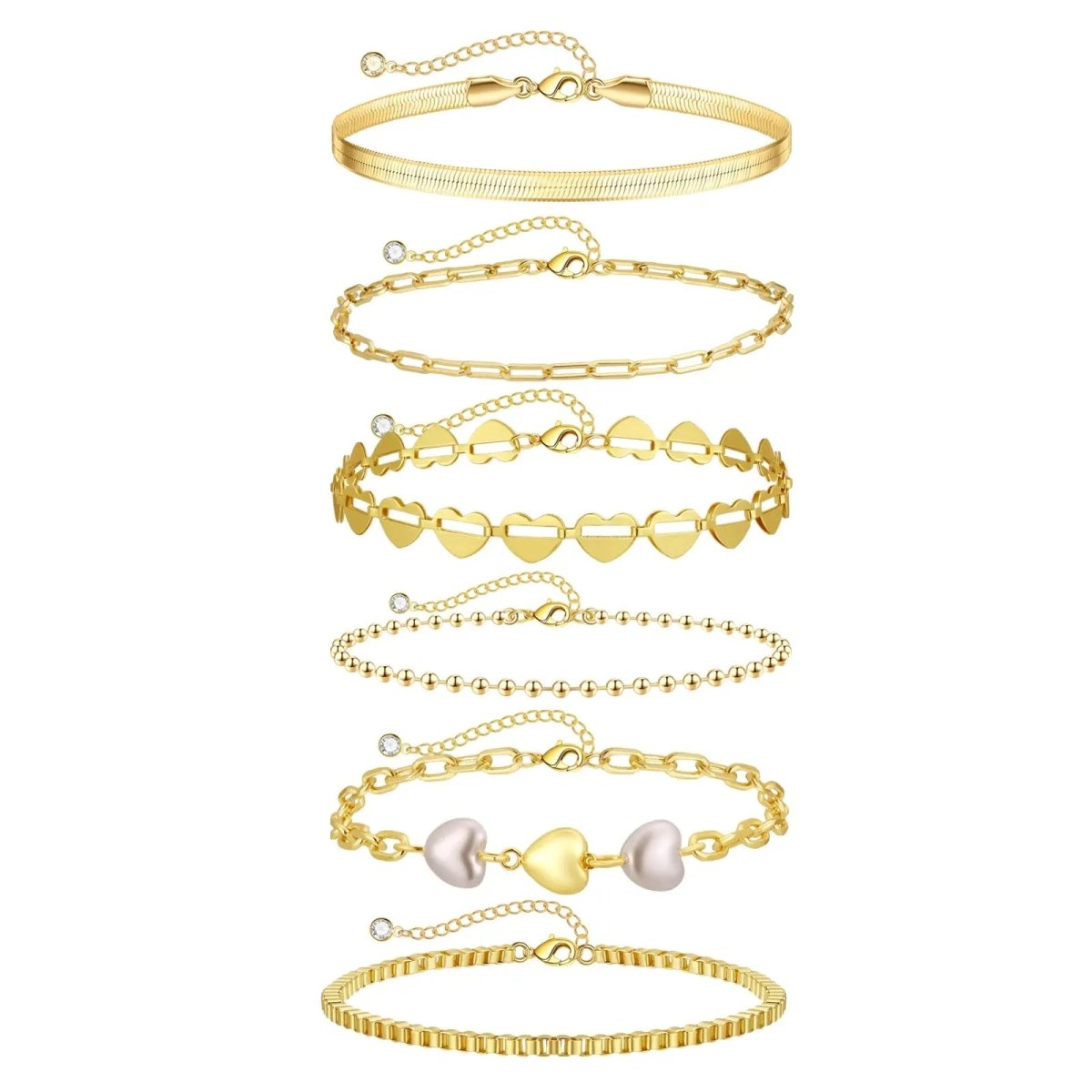 Gold Layered Bracelets Stack | Chic & Trendy | KYERLYN